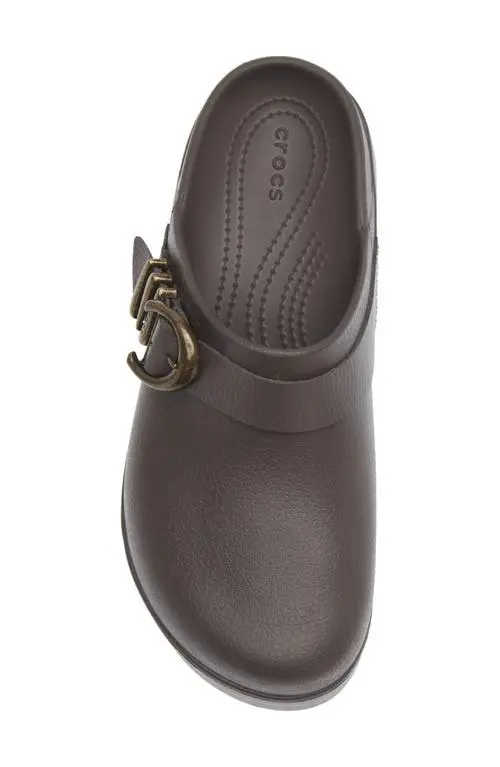 CROCS Dylan Boho Buckle Platform Clogs - Espresso