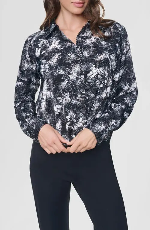 Dkny Print Twist Front Shirt - Refracted Lights