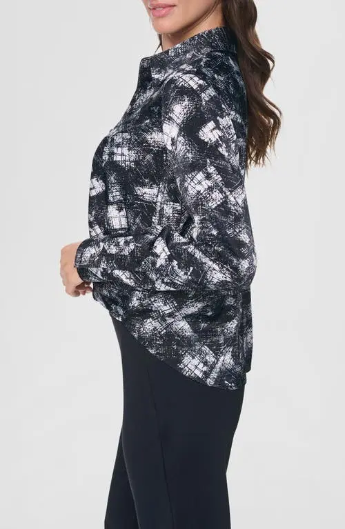 Dkny Print Twist Front Shirt - Refracted Lights