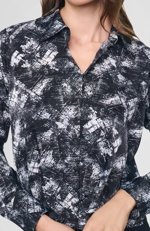 Dkny Print Twist Front Shirt - Refracted Lights