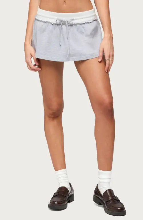 EDIKTED Tenney Jersey Mini Skort - Gray-melange