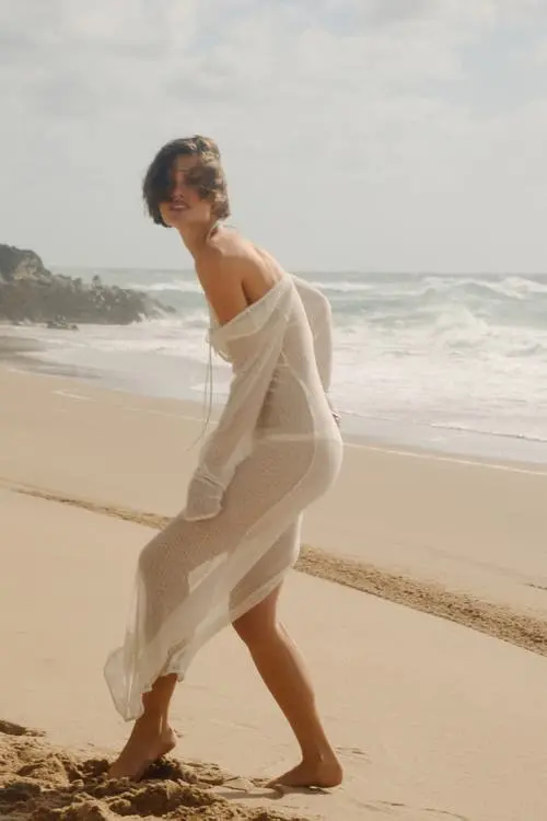 H&m Loose-knit Beach Dress
