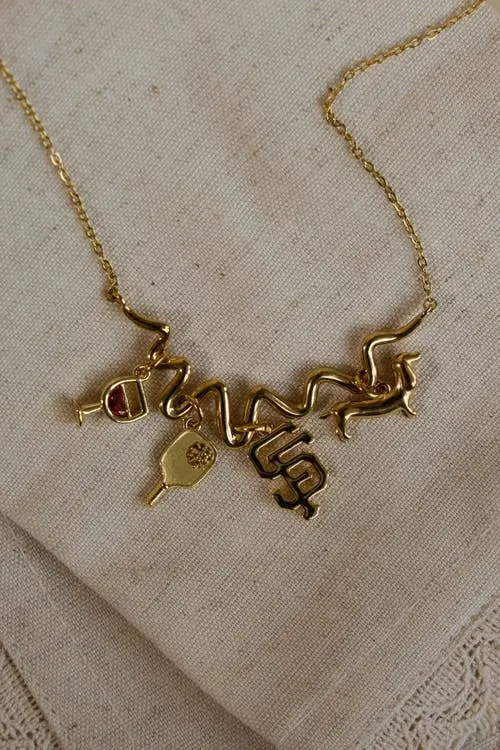 BEADS BY TARA Contour Charm Necklace