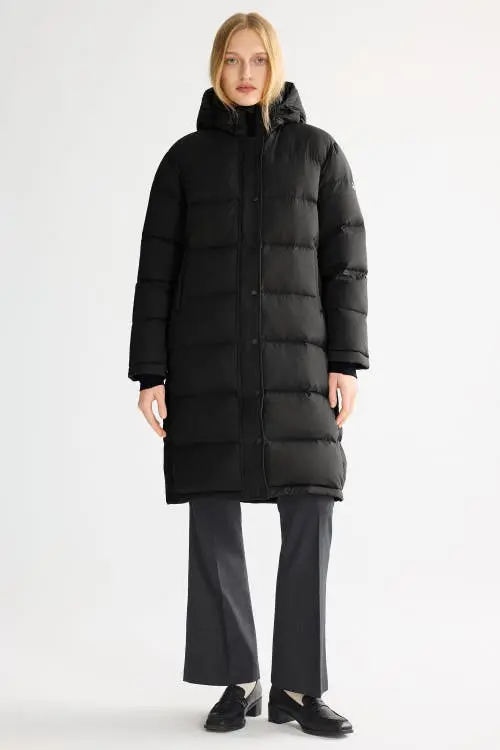 OROLAY Puff-o® Mid-length Down Puffer Jacket - Black