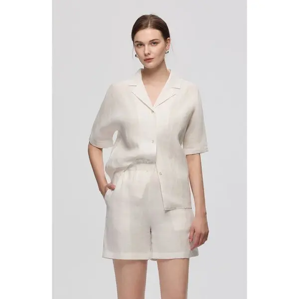 JUANA Hemp Camp Shirt - White