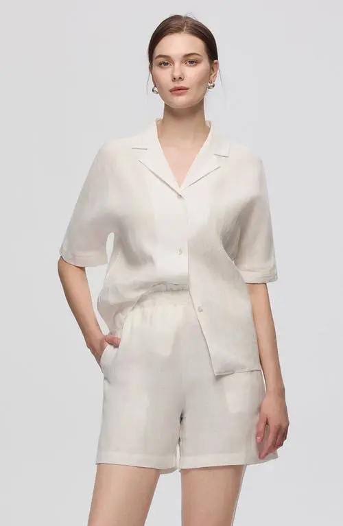 JUANA Hemp Camp Shirt - White