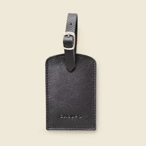 CASUPO Leather Luggage Tag - Black