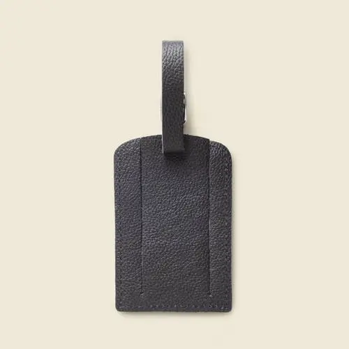 CASUPO Leather Luggage Tag - Black