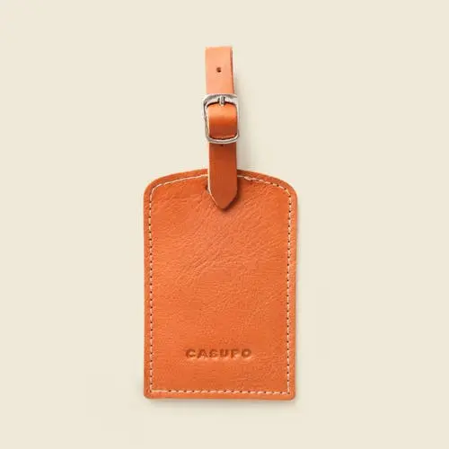 CASUPO Leather Luggage Tag - Natural