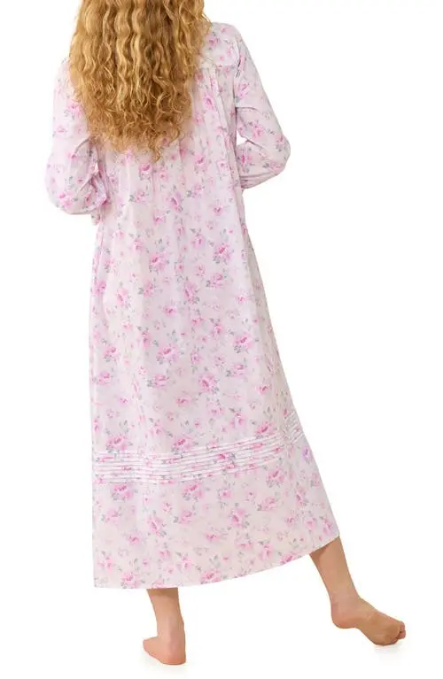 Eileen West Floral Long Sleeve Cotton Robe