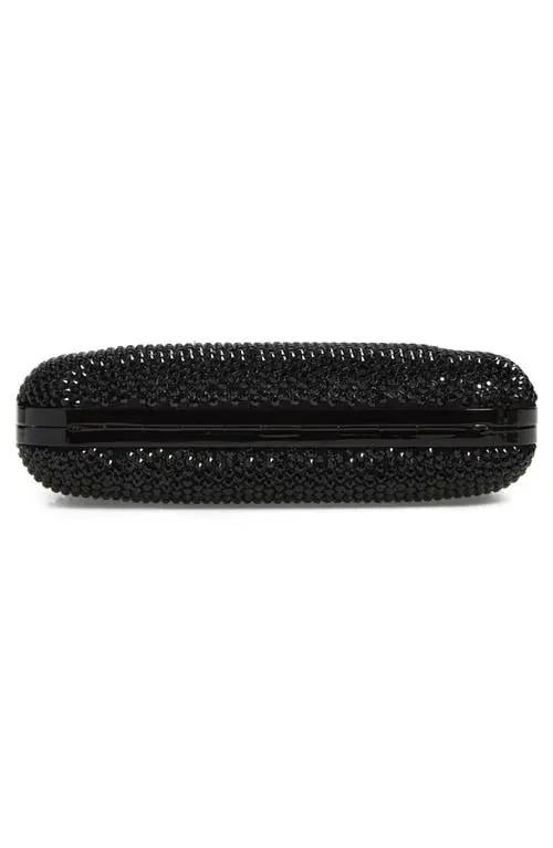 Alexander McQueen Crystal Embellished Leather Knuckle Clutch