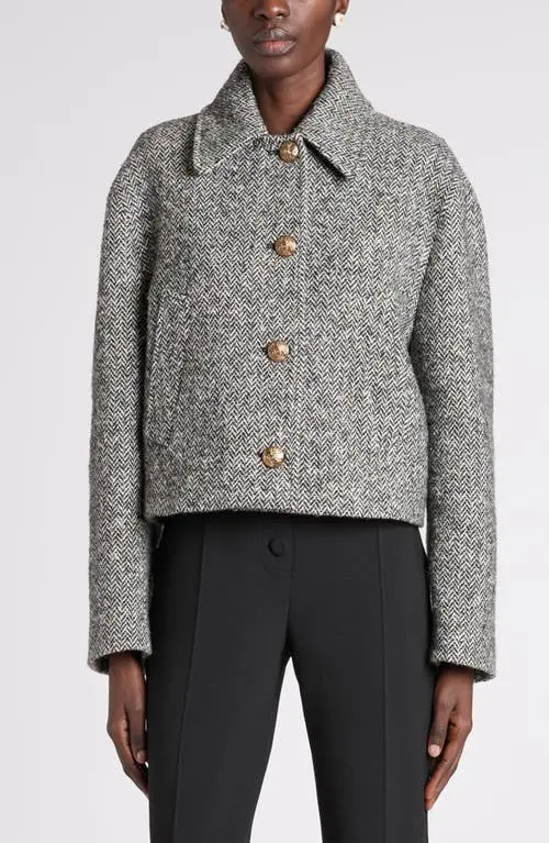 Valentino Garavani Chevron Virgin Wool Blend Jacket