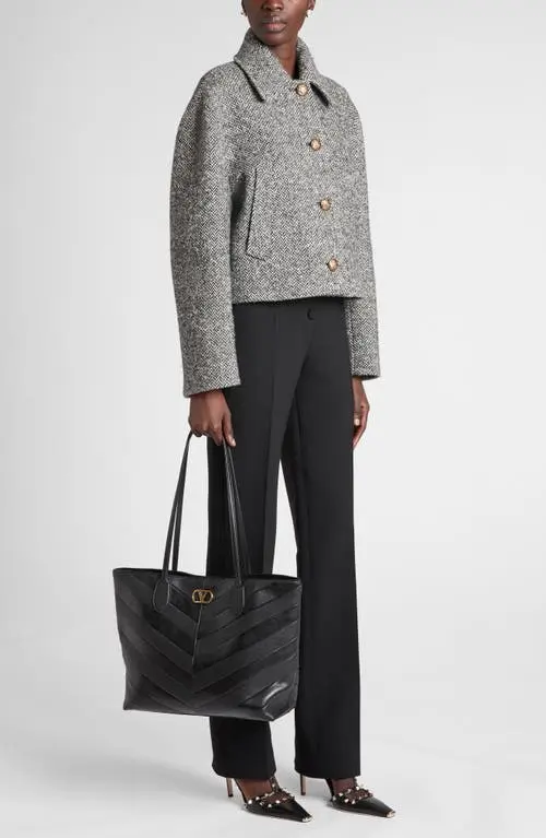 Valentino Garavani Chevron Virgin Wool Blend Jacket