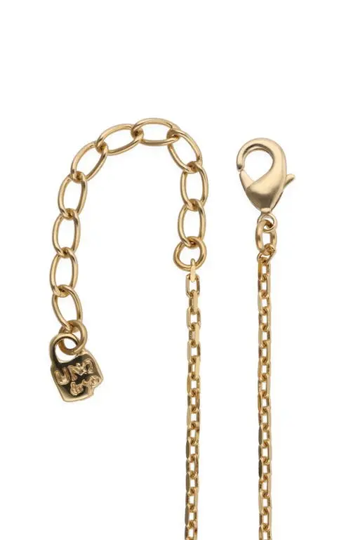 UNODE50 Tone Geometric Necklace With Blue Crystal