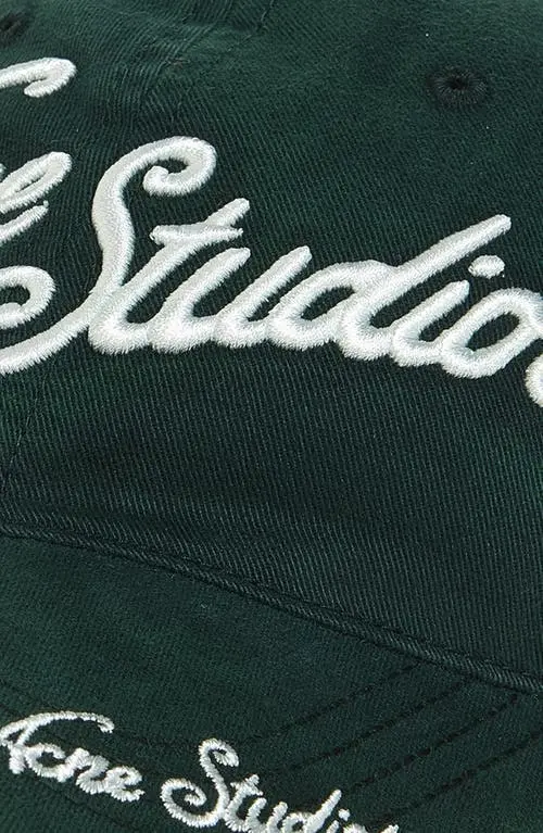 Acne Studios Carliy Venice Embroidered Logo Adjustable Baseball Cap - Dark Green