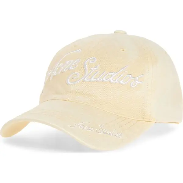 Acne Studios Carliy Venice Embroidered Logo Adjustable Baseball Cap - Oat Beige