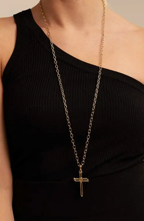 UNODE50 18k -plated Large Sized Cross Charm