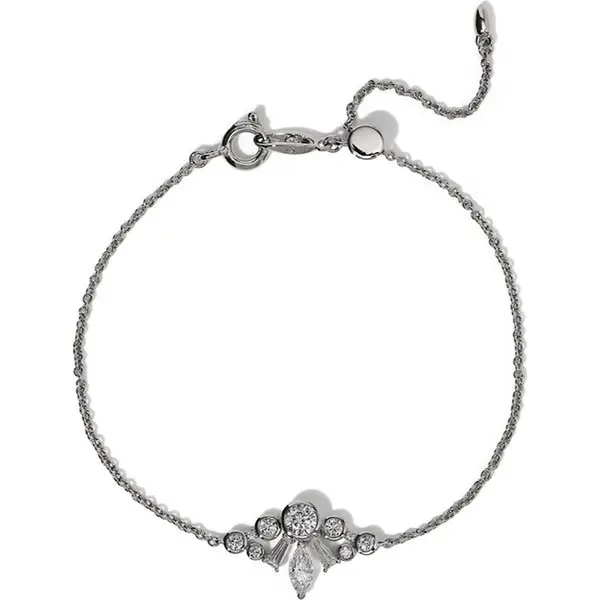 Nadri Undersea Crown Adjustable Bracelet - Rhodium