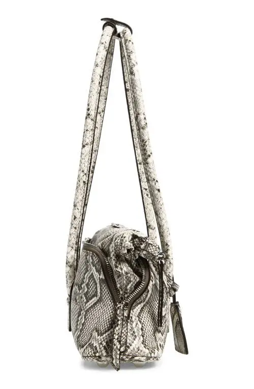 MAISON MARGIELA 5ac Snakeskin Embossed Leather Shoulder Bag