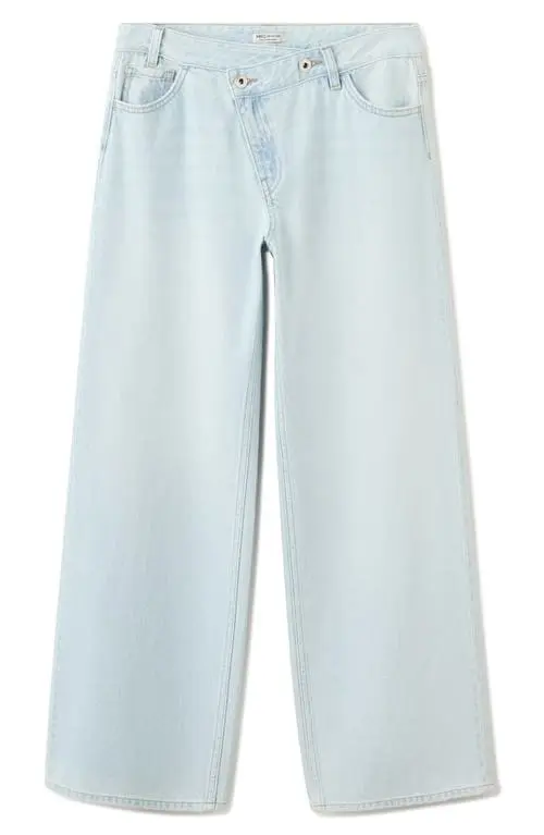 Mango High Waist Straight Leg Jeans