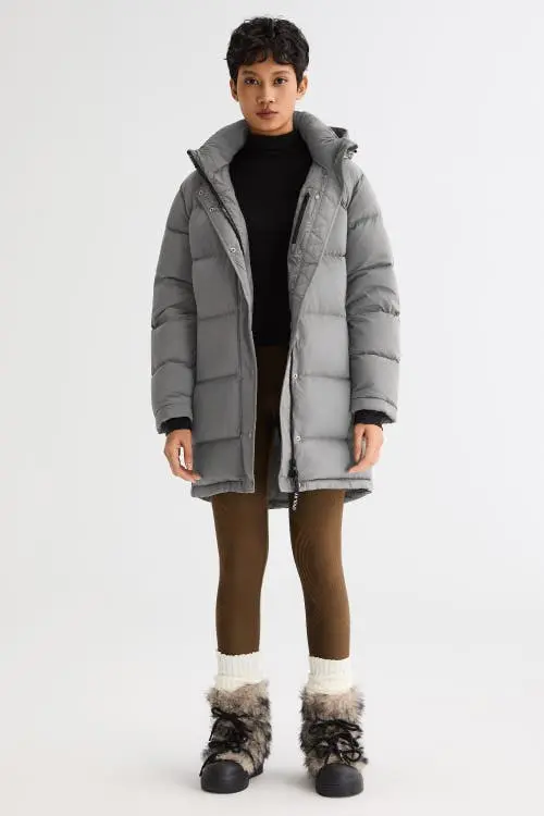 OROLAY Puff-o® Hip-length Down Puffer Jacket - Gray