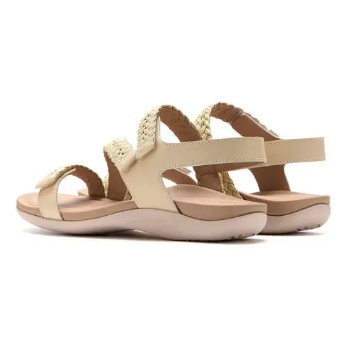 ABEO Oasis Braided Strap Sandals - Sand - Regular
