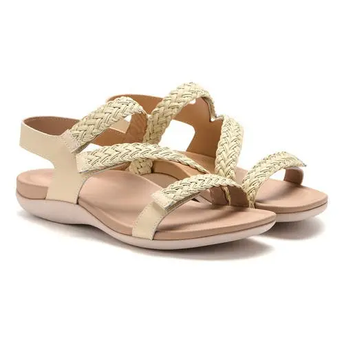 ABEO Oasis Braided Strap Sandals - Sand - Regular