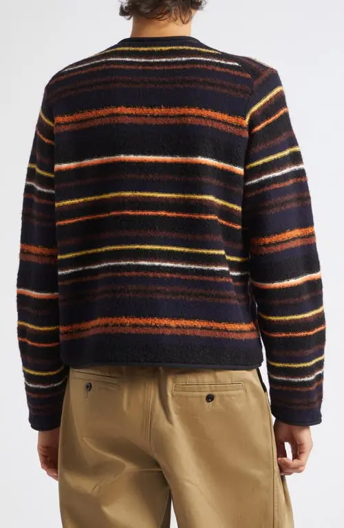 Sacai Stripe Mixed Knit Pullover