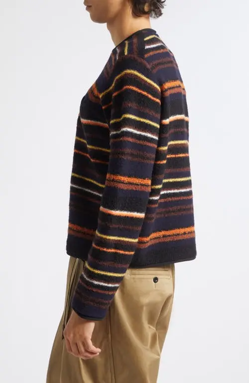 Sacai Stripe Mixed Knit Pullover