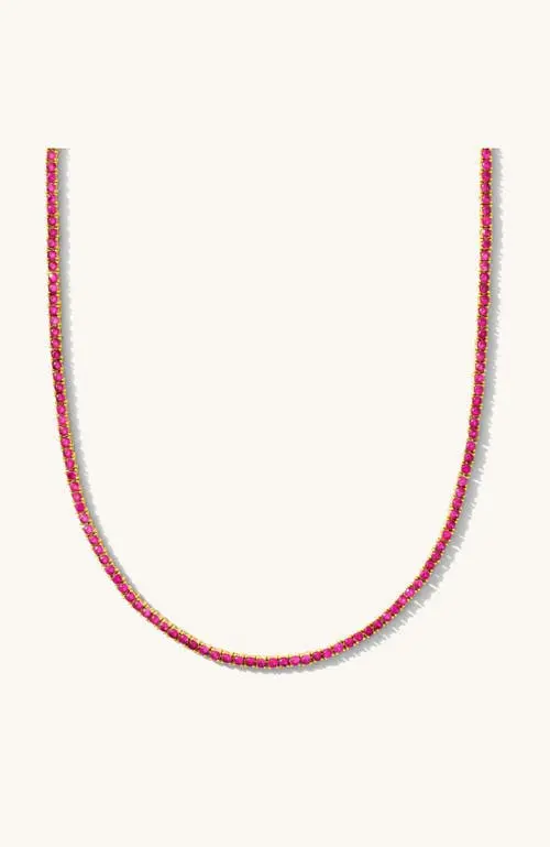 BEADS BY TARA Everyday Tennis Necklace - Ruby