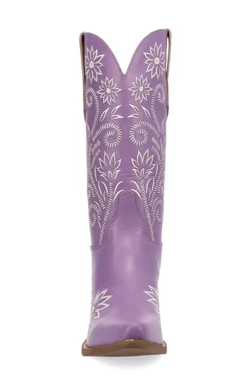 DINGO Buttercup Embroidered Western Boot - Lavender