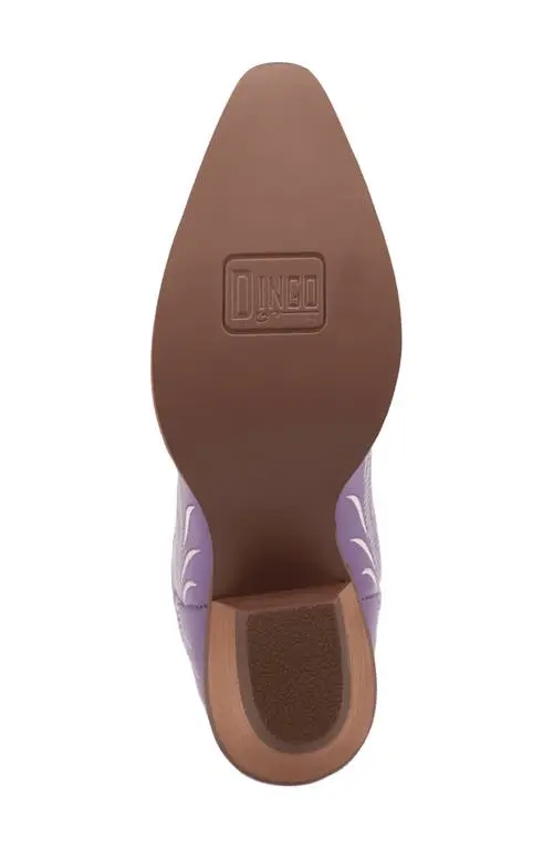 DINGO Buttercup Embroidered Western Boot - Lavender