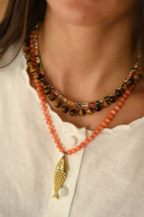BEADS BY TARA Porto Necklace - Desert Sun