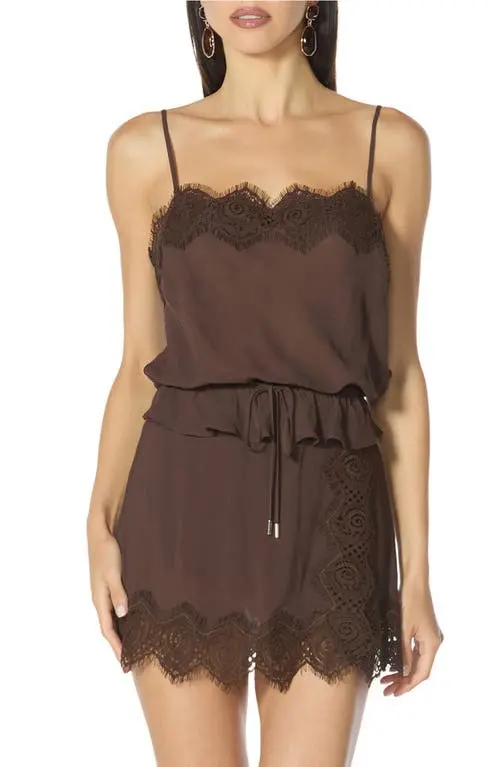 AFRM Healy Lace Trim Camisole - Espresso