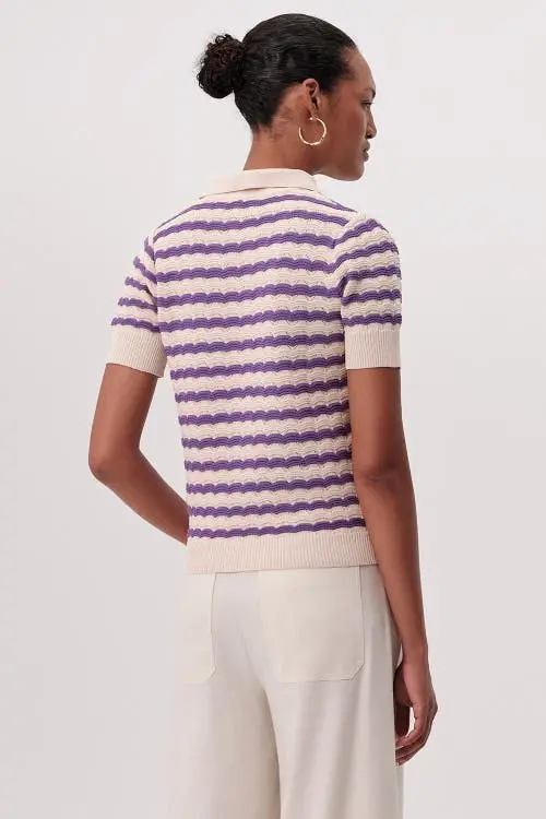 EXQUISE Priscila Polo Knit Blouse