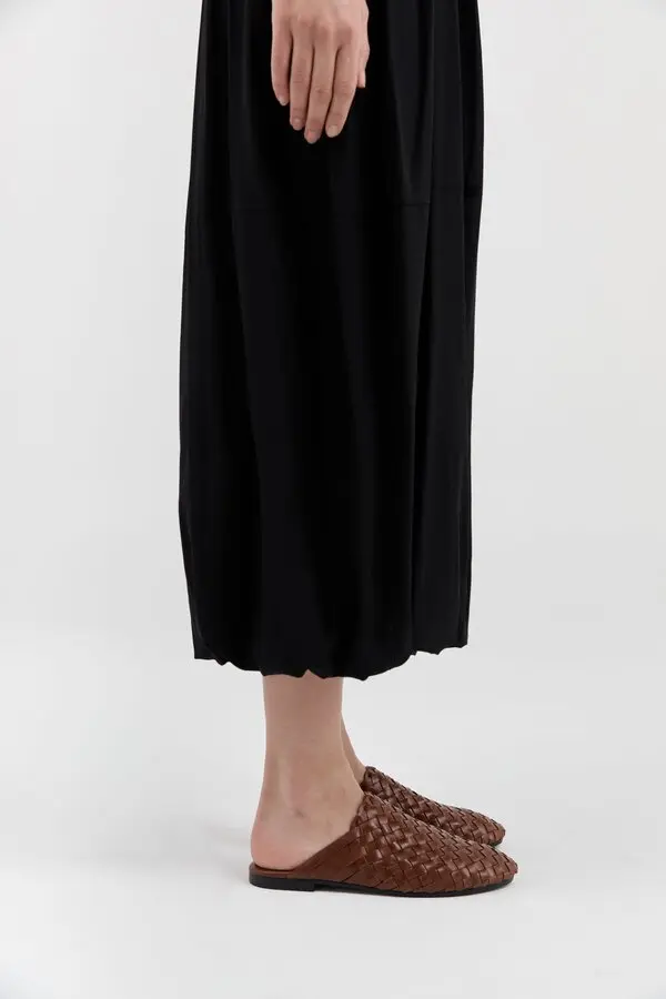 ST. AGNI Woven Leather Loafer - Chestnut