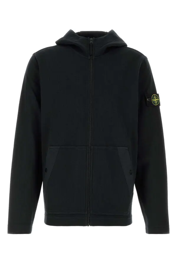 Stone Island Cotton Sweatshirt - Black