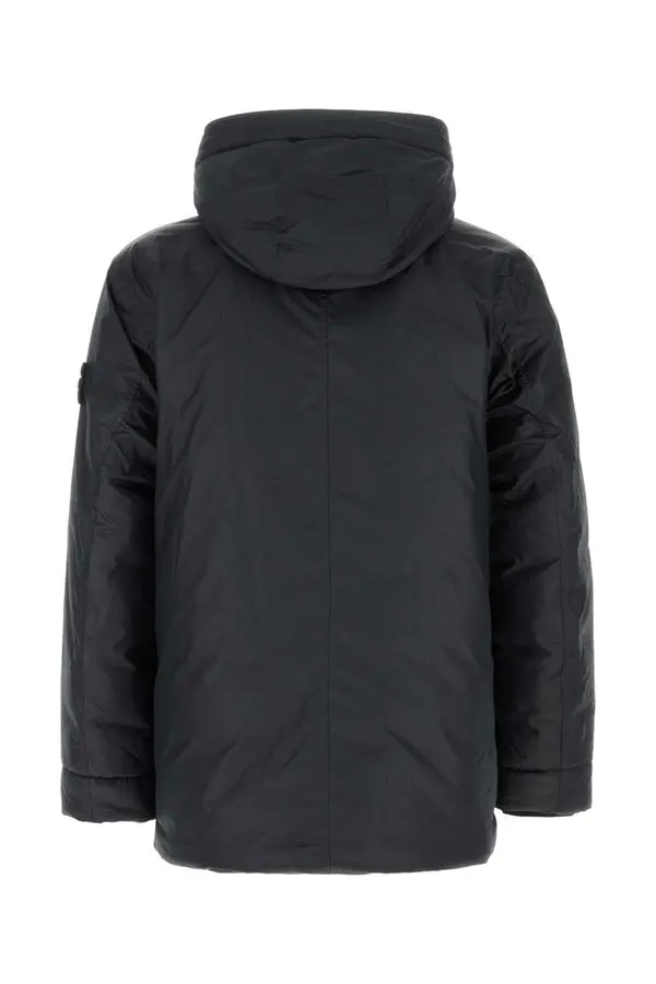 Stone Island Hooded Parka - Blue