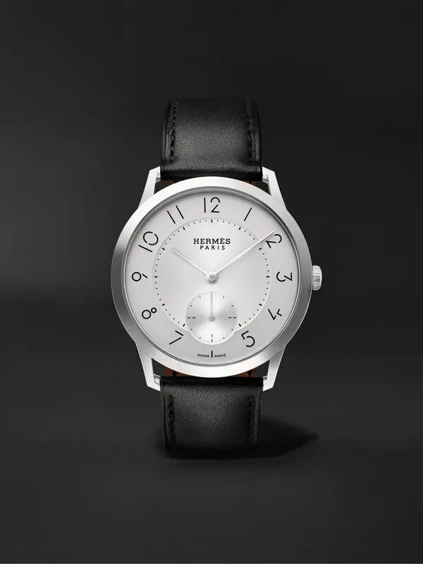 Hermès Slim D' Automatic Stainless Steel Watch - White