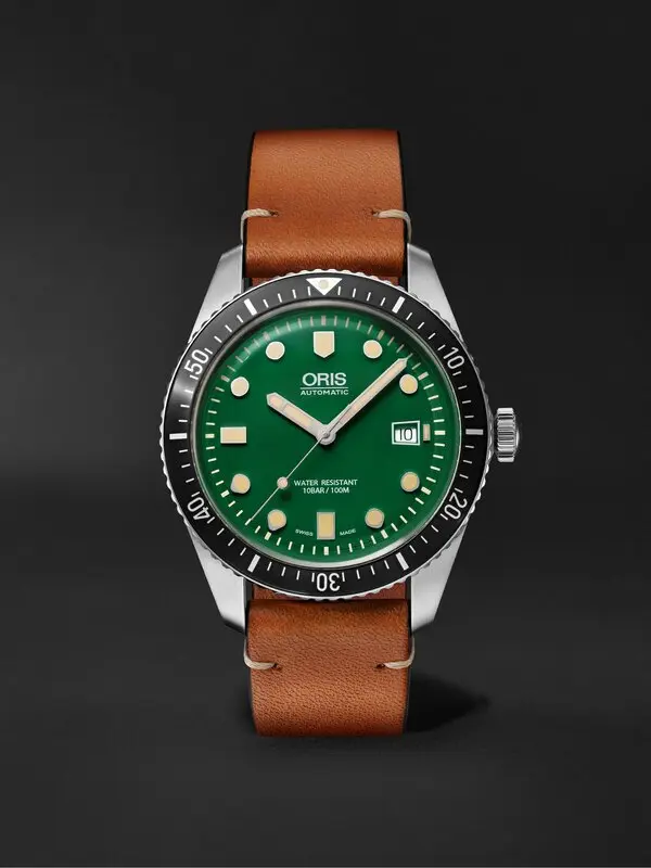 ORIS Divers Sixty-five Date Automatic Stainless Steel Watch, Ref. 01 733 7720 4057-07 5 21 45 - Green