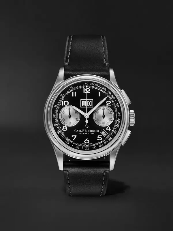 CARL F. BUCHERER Heritage Bicompax Annual Chronograph Stainless Steel Watch - Black