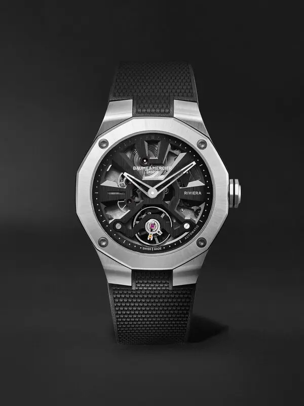 Baume & Mercier Riviera Automatic Skeleton Stainless Steel Watch, Ref. 10721 - Black