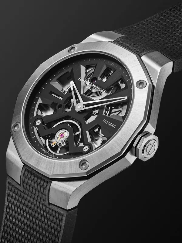 Baume & Mercier Riviera Automatic Skeleton Stainless Steel Watch