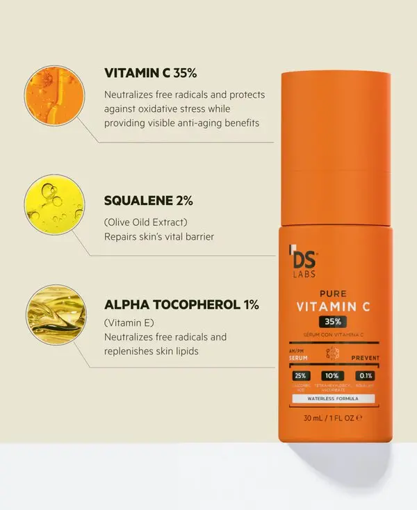 DS LABORATORIES Pure Vitamin C 35% Perfecting + Brightening Serum