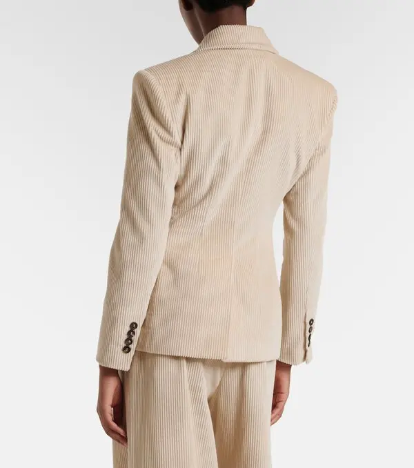 Brunello Cucinelli Double-breasted Cotton Corduroy Blazer