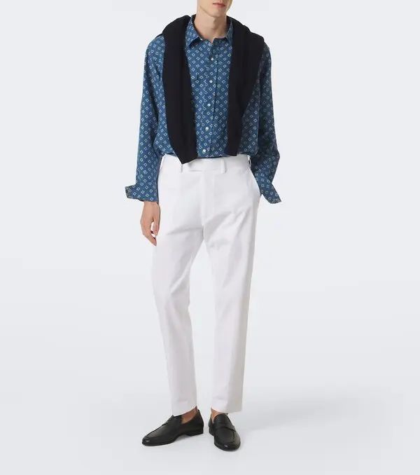 Ralph Lauren Purple Label Printed Linen And Silk Shirt
