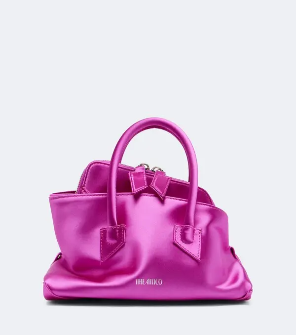 Attico La Passeggiata Mini Satin Top-handle Bag - Pink