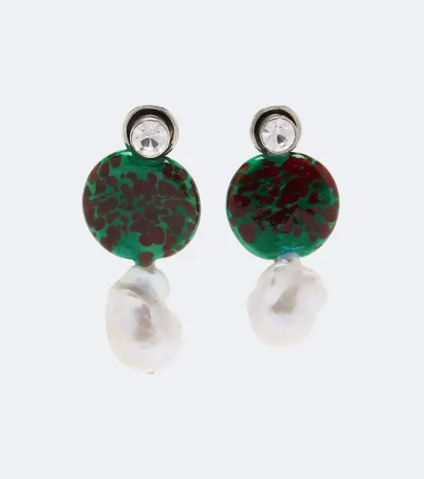 Dries Van Noten Embellished Drop Earrings - Multicoloured