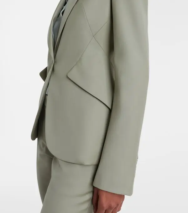 Alexander McQueen Single-breasted Wool Blazer - Green