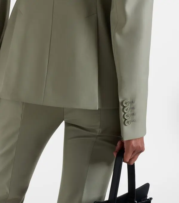 Alexander McQueen Single-breasted Wool Blazer - Green